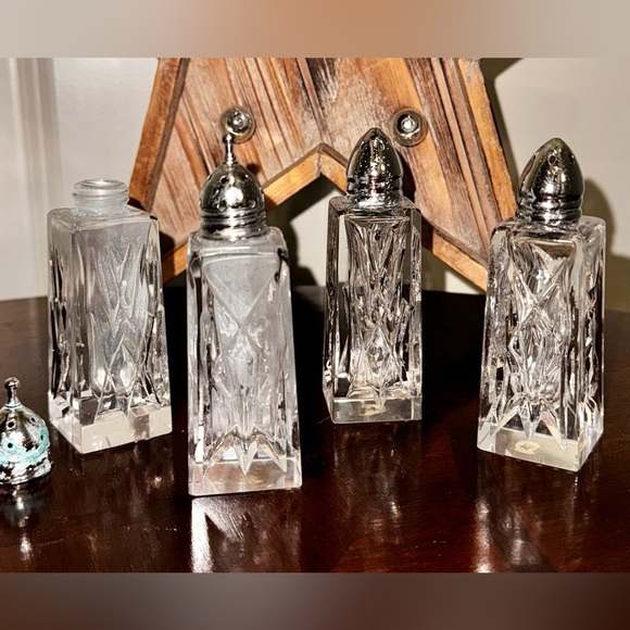 Vintage | Kitchen | Vintage Japan Hand Cut Crystal Salt Pepper Shakers ...
